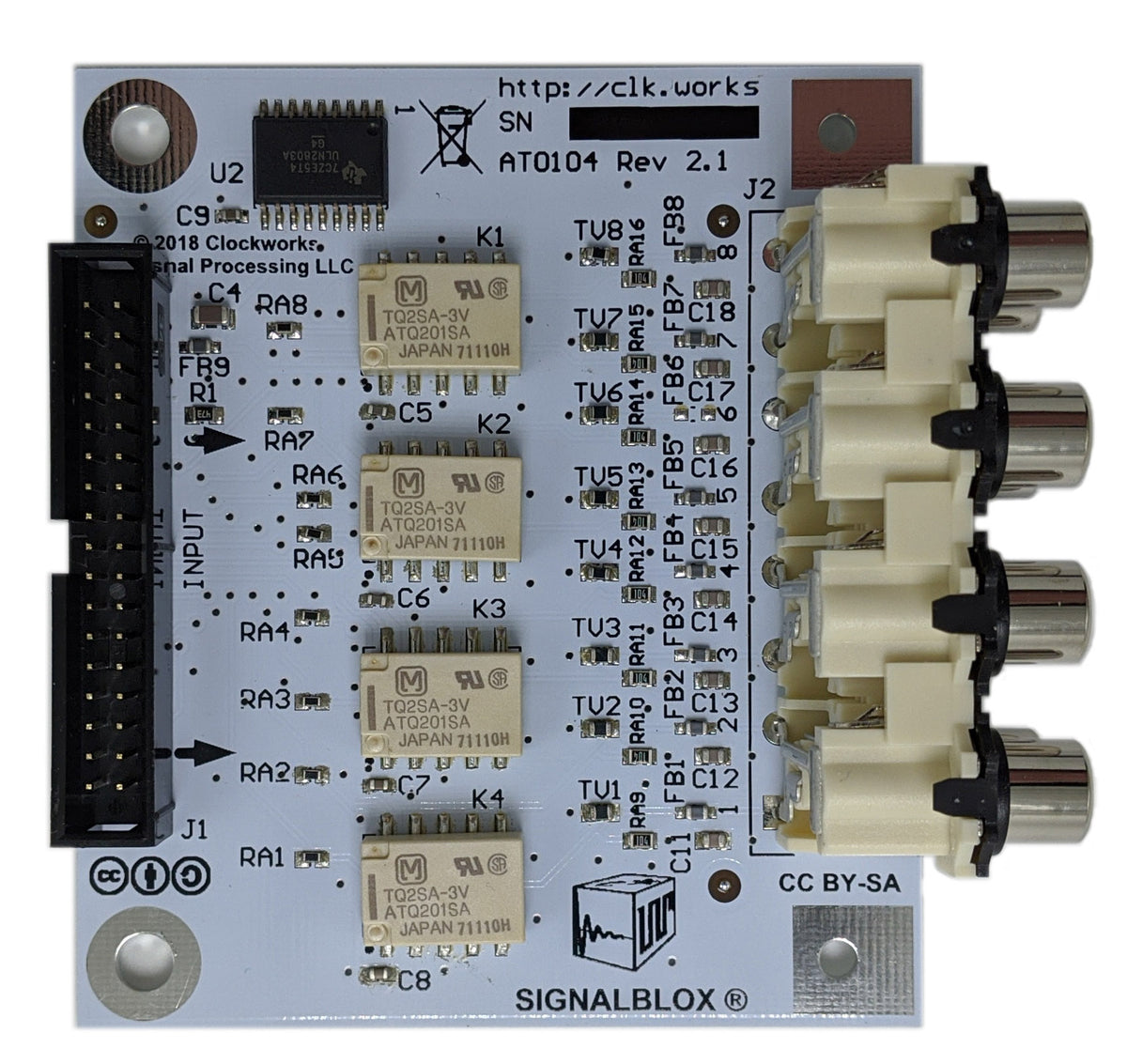 8 channel RCA output module – Clockworks Signal Processing